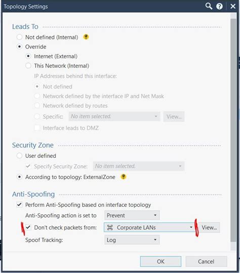 Solved Anti Spoofing On External Interface Check Point Checkmates