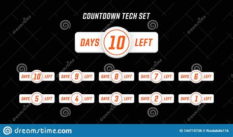 Simple Modern Computer Design Style Number Days Left Countdown Stock