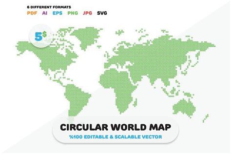 Circular World Map