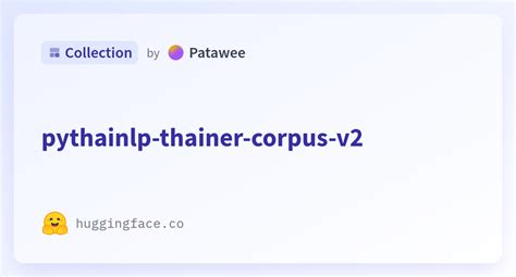 pythainlp thainer corpus v2 a patawee collection