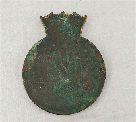 Hms Squirrel Algerine Class Minesweeper Bronze Boat Badge Sally Antiques