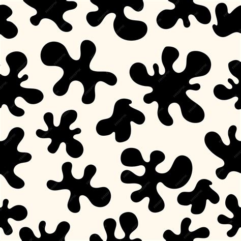 Premium Vector Abstract Black And White Organic Pattern Fluid Shapes Background Design For