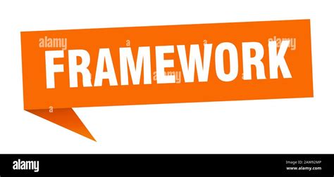 Framework Speech Bubble Framework Ribbon Sign Framework Banner Stock