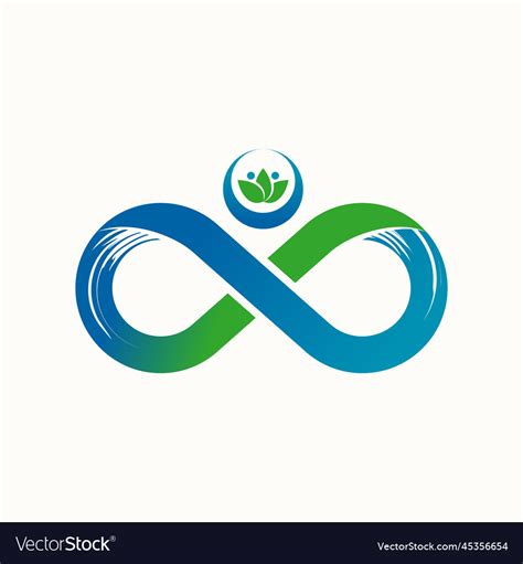 Letter Oo Sans Serif Font Infinity Meta Leaves Vector Image