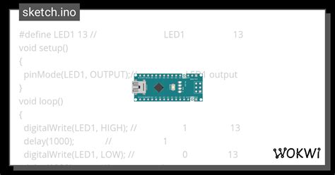 Blink1 Wokwi Esp32 Stm32 Arduino Simulator