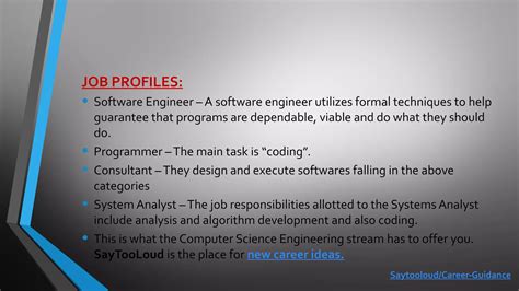 A Popular Career Option Computer Science Engineering Ppt