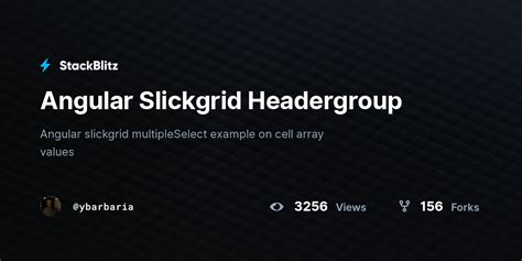 angular slickgrid headergroup stackblitz