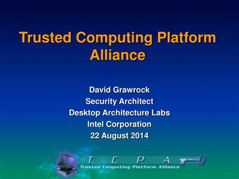Ppt Trusted Computing Platform Alliance Powerpoint Presentation Free Download Id3421120