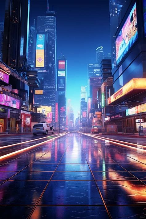 霓虹街道 赛博朋克风 电商场景合成素材 花瓣网
