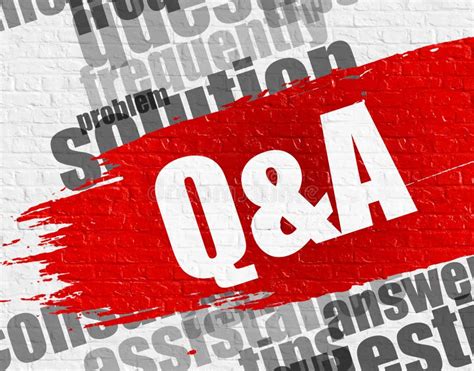 Qanda On The Brick Wall Stock Illustration Illustration Of Drawing