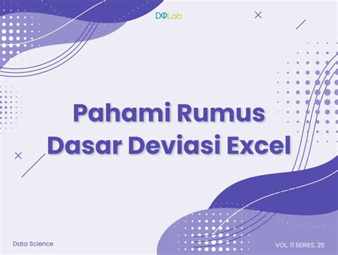 Rumus Dasar Deviasi Excel Pemula Catat