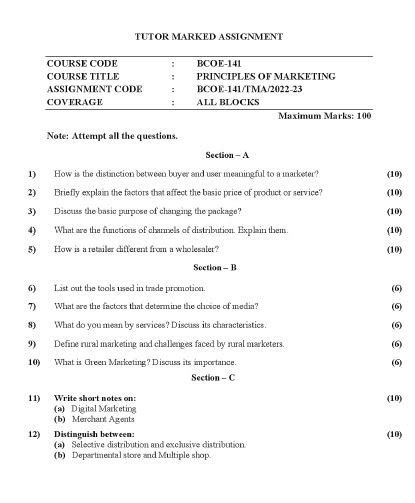Ignou Bcoe 141 Solved Assignment 2022 23 English Medium