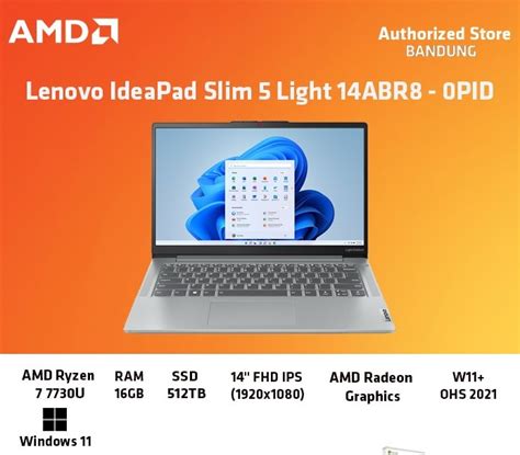 Harga Dan Spesifikasi Lenovo IdeaPad Slim Light ABR PID Laptop Ringan Dengan Performa