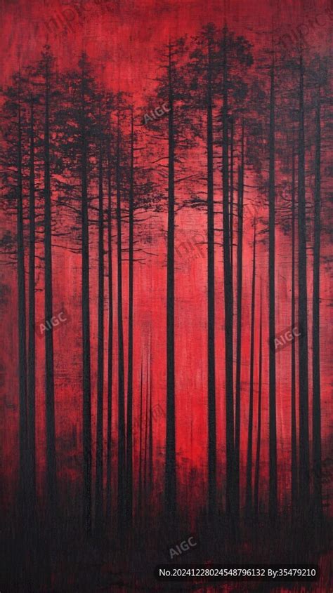 Ai创作图红色树干背景 红森屏风 红木场景 红色针叶林 水墨松林 红色森林 红色抽象木纹 森林抽象画 玫瑰红森林 雾中红杉树 红色树干 红木林背景 树丛红墙 特殊满屏树干图 抽象画木纹