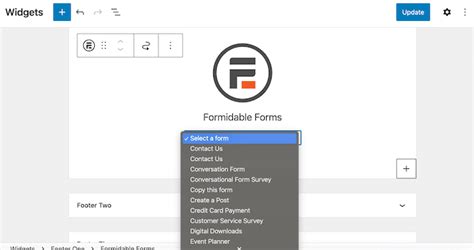 How to add a WordPress Contact Form in a Footer - Formidable