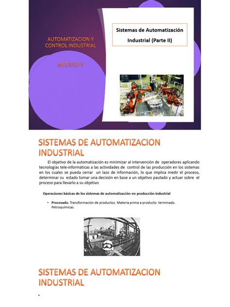 Modulo 5- Sistema de Automatizacion Industrial Parte II | PDF | Automatización | Sistema