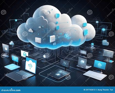 The Power And Potential Of Cloud Computing And Data Storage Stock Illustration Illustration Of
