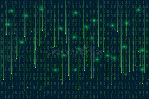 Abstract Technology Binary Code Background Digital Binary Data And Secure Data Concept With