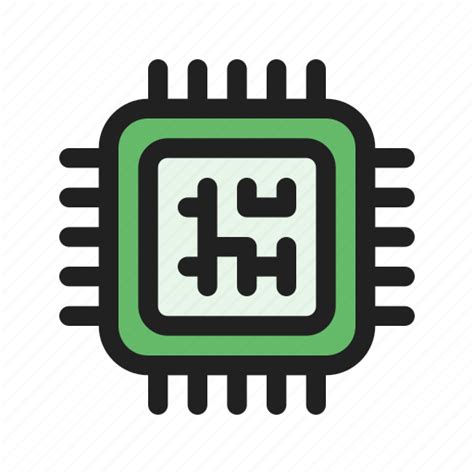 Processor Cpu Chip Microchip Semiconductor Icon Download On Iconfinder
