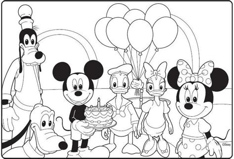 Mickey Mouse Clubhouse Birthday Coloring Page Dibujo De Minnie Regalos De Cumpleaños Para