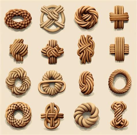 Premium AI Image Knotted Rope Design Illustration Collection