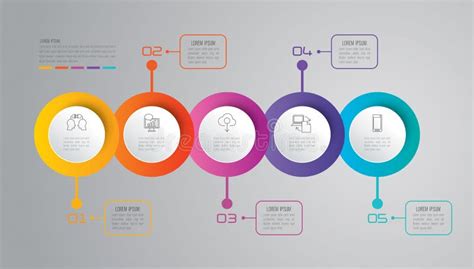 Infographic Vector Concept In Flat Design Style Timeline Template