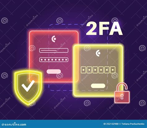 Two Factor Authentication Stock Vector Illustration Of Icon 252132988