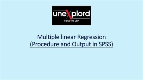 multiple regression in spss pdf