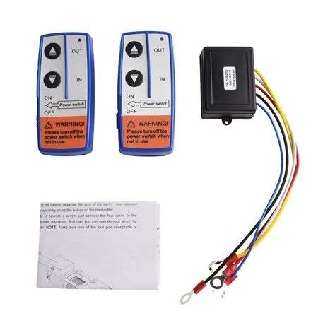 2pcs 12v Wireless Winch Remote Control Kit Winch Controller Switch For