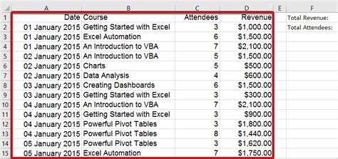 how to sum a variable number of table rows