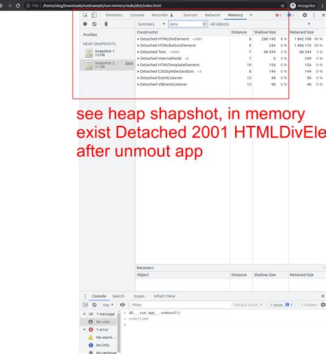 Detached Nodes After Unmount Component Memory Leaks Issue Vuejs Core GitHub
