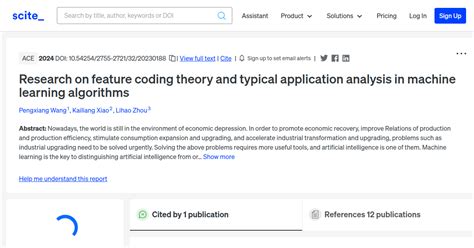 Research On Feature Coding Theory And Typical Application Analysis In