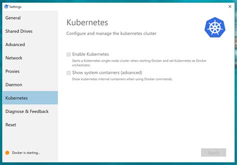 [support feature] test and document support for kubernetes in local docker for windows · issue