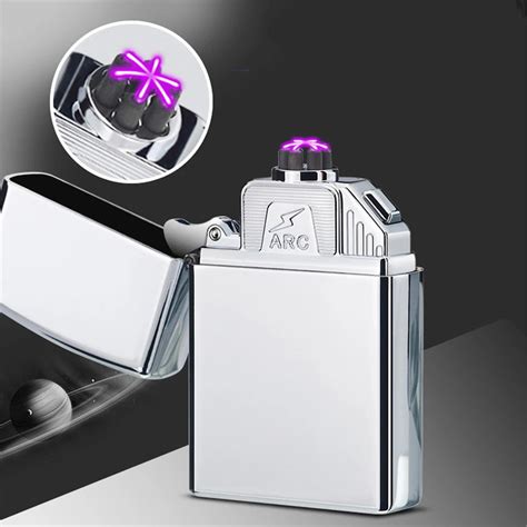 방풍 여섯아크 전기 라이터 시가 담배 파이프 Usb 충전식 플라즈마 라이터 금속 강력한 무불꽃 라이터 점화기 Aliexpress