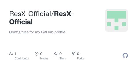 Github Resx Officialresx Official Config Files For My Github Profile