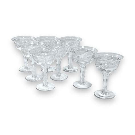 Edwardian Set Of Eight Crystal Champagne Coups Hemswell Antique Centres