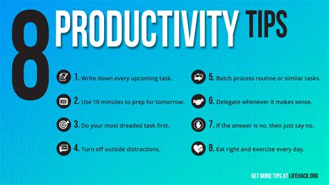 8 Quick Productivity Tips 5 Minute Read Free Graphics Visix