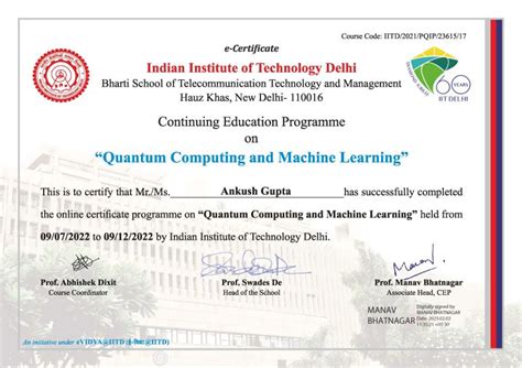 quantumcomputing iitdelhi machinelearning ankush gupta