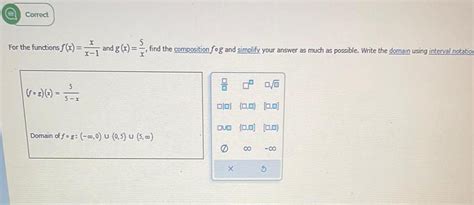 [answered] correct for the functions f x and g x x 1 3 x 5 find the