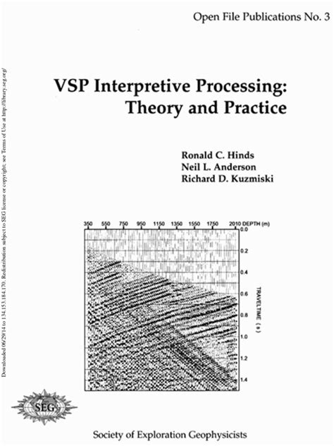 Vsp Data Interpretation And Processing Pdf Download Free Pdf