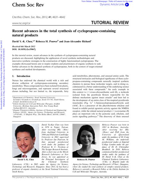 Pdf Cheminform Abstract Recent Advances In The Total Synthesis Of