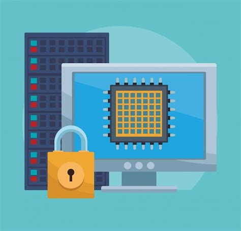 Banco De Dados E Computação Em Nuvem Vetor Premium