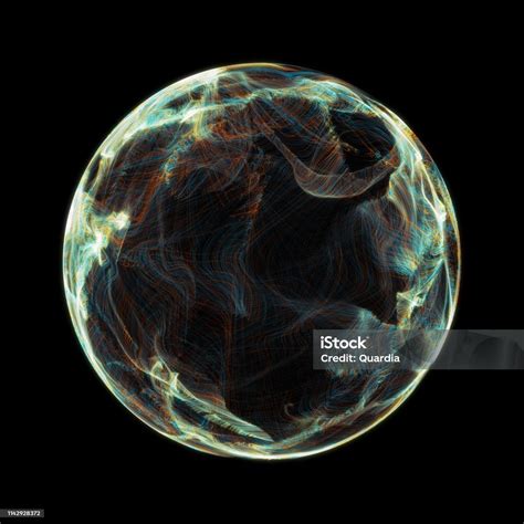 Abstract Particle Sphere Science Backgroundvirtual Flow Big Binary Data Visualization Stock