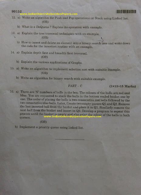 Cs8391 Data Structures Nov Dec 2019 Question Paper University