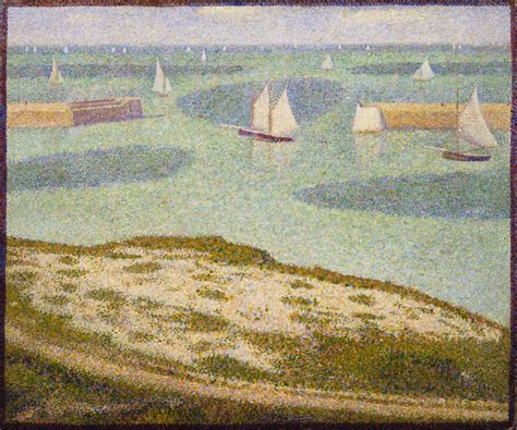 Georges Pierre Seurat Seascape At Port En Bessin Plaque Artofit