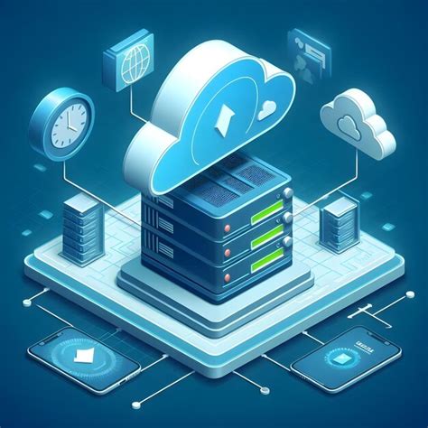 isometric cloud storage for downloading representing a digital service