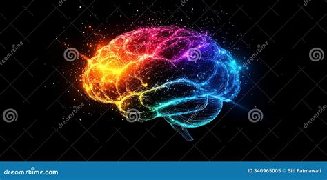 A Colorful, Abstract Brain Illustration Depicting Neural Pathways And ...