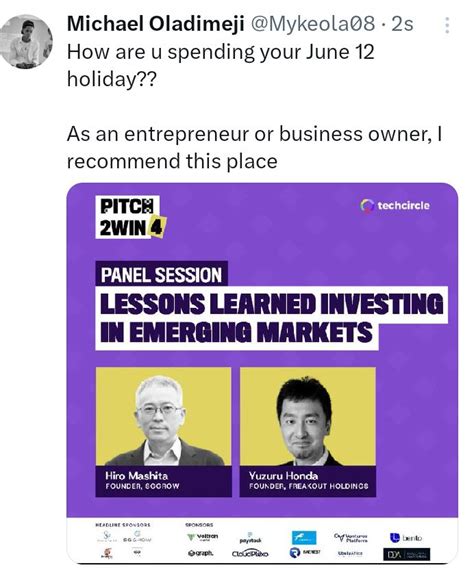 Michael Oladimeji On Linkedin Startuplife