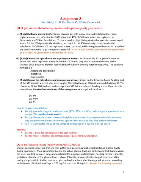 assignment 3 question assignment 3 due friday 11 59 pm march 17