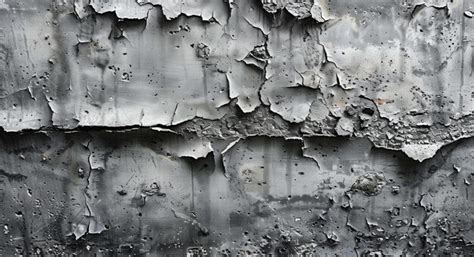 Deteriorating Concrete Surface Exposed Rebar Industrial Texture